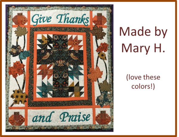 Pattern: Give Thanks and Praise Thanksgiving Quilt – Faith and Fabric